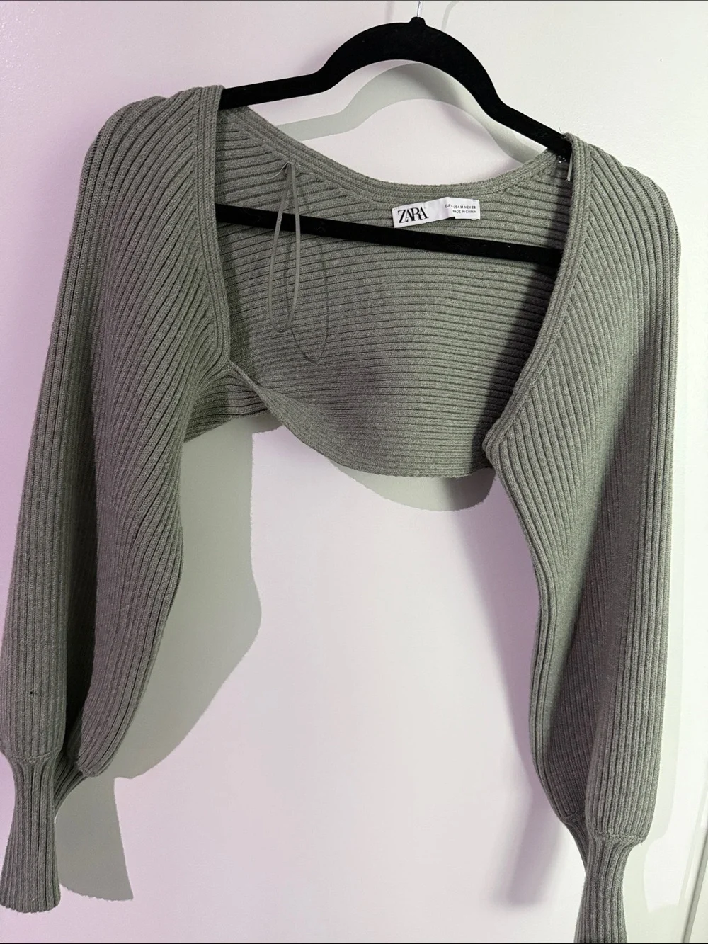 Zara | Sweaters | Zara Ribbed Bustier Sweater And Matching Shrug In ...